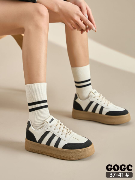 Кроссовки Женский GOGC Синтетическая кожа Городошный спорт, размер 39 Демисезон Шнурки Россия ...