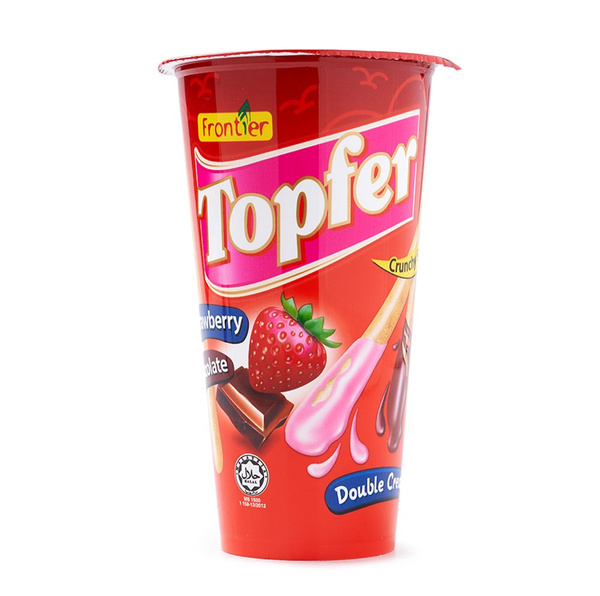 Бисквитные палочки Frontier TOPFER с шоколадным и клубничным кремом 40г ...