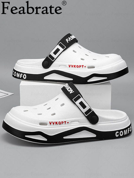 Шлепанцы Мужской Feabrate, размер 44, 45 EVA Толстая подошва, Легкая модель Без застёжки ...