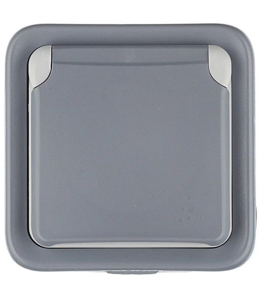 Розетка Legrand Plexo накладная серая со шторками с крышкой (69733) купить на OZON по низкой ...