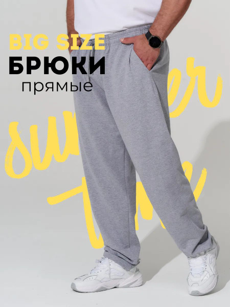 Брюки Мужской MR. BIGMAN классические, прямые серый Хлопок, Полиэстер Офисный/школьный, размер ...