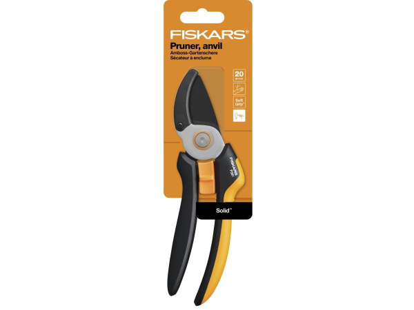 Секатор садовый контактный FISKARS Solid P361 - острые лезвия, чистый ...