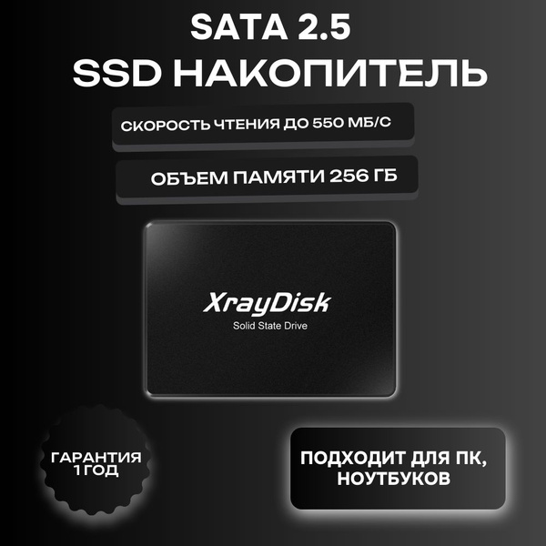 256 ГБ Внутренний SSD-диск Xraydisk TLC 3D NAND Black (Sata 6gb/s) купить c доставкой на OZON по ...