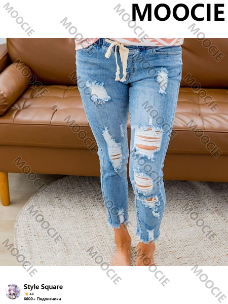 Джинсы Женский MOOCIE васильковый, размер 48 купить c доставкой на OZON по низкой цене (1933735693)