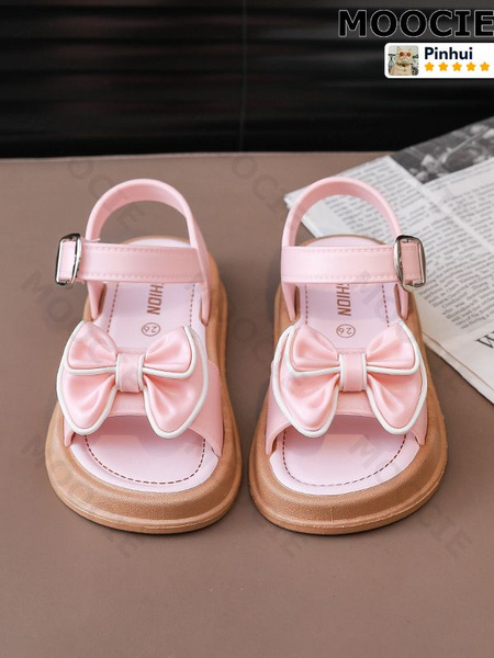 Босоножки Девочки MOOCIE Без каблука, размер 27 Круглый нос, Низкая модель Демисезон Липучки ...