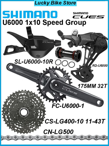 Shimano Cues U6000, группа скоростей 1x10, переключение SL-R/RD (Без окном), кассета CS-LG400 11 ...