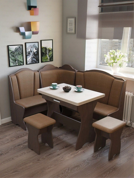 Кухонный уголок, 110x150 см, с ящиками для хранения, комплект диван ...