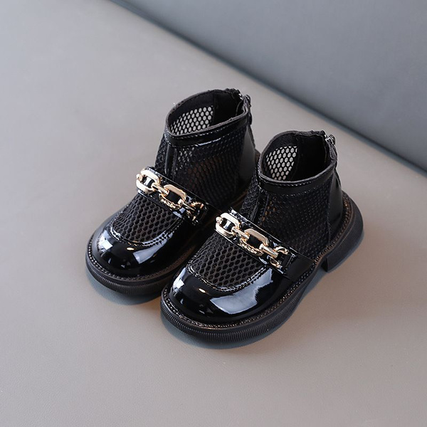 Ботинки Девочки MOOCIE черный, размер 34 На любой сезон Молния Стандартный низкий (до 4 см ...