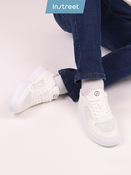 Кеды Мужской Instreet Текстиль, Искусственная кожа, размер 42 7 Лето Шнурки Россия купить c ...