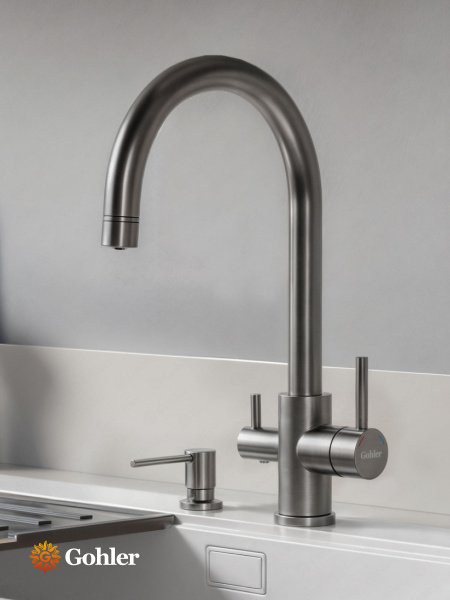 Смеситель для кухни с краном под фильтр для питьевой воды Gohler ...