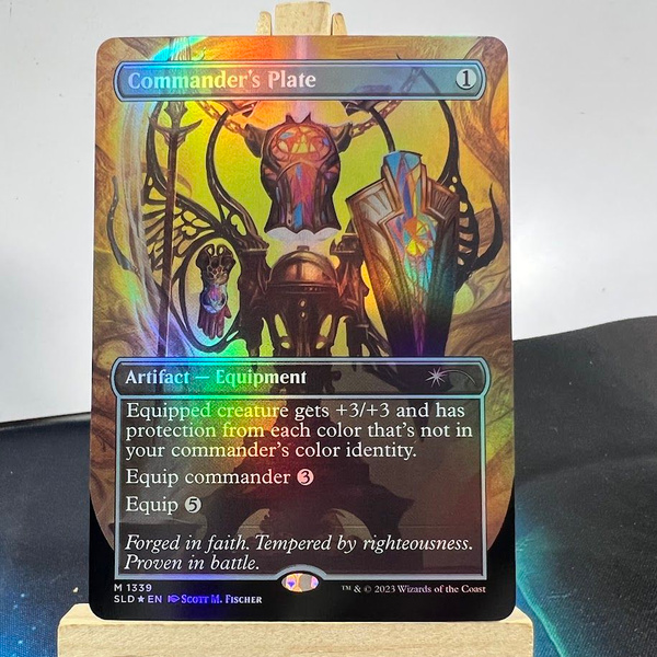 Commander's Plate SLD 1339 фольга Фольга/Расшир Арт MTG Броня командира ...