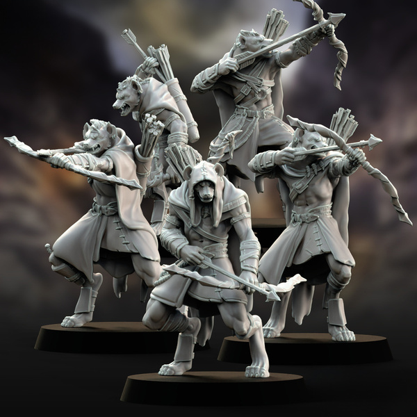 Отряд лучников из зверолюдей / Зверолюди - миниатюра для настольных игр ...