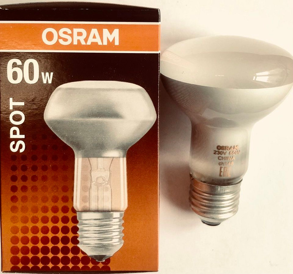 Лампа (2 штуки) накаливания рефлекторная Conc R63 60W E27 Osram купить ...