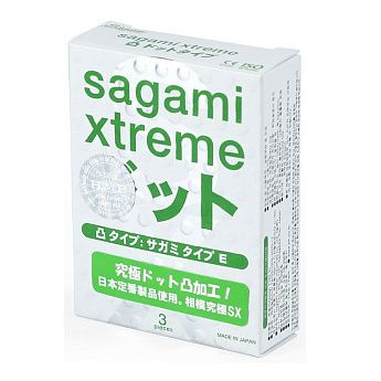Sagami / Презервативы Xtreme Type-E латексные с точечной текстурой 3шт ...