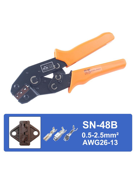 SN-48B Клещи для обжима проводов 0,5-2,5 мм2 26-13AWG купить на OZON по низкой цене (2020621860)
