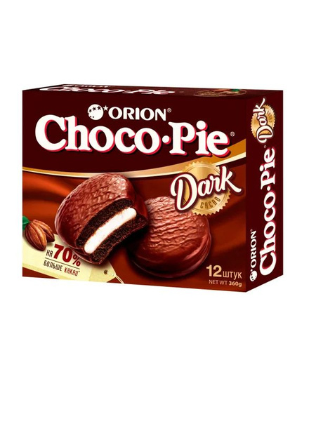 Характеристики Orion Choco Pie Dark, 30 г х 12 шт, 1 уп. подробное ...