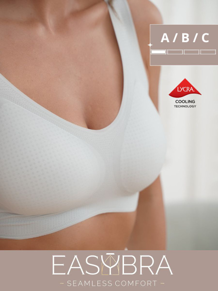 Бюстгальтер Женский EASY BRA без косточек, бюстье, размер 75C, 80A голубой Полиамид, Лайкра ...