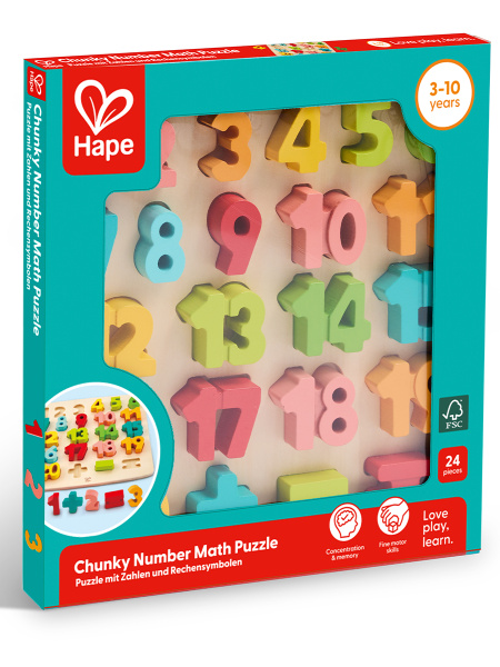Деревянный пазл-вкладыш "Математический" Hape, 24 элемента купить на OZON по низкой цене ...