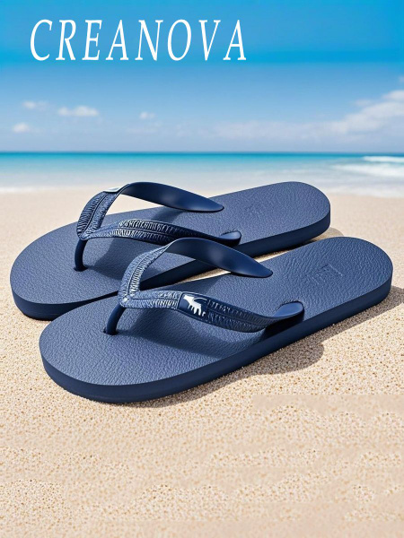 Сланцы Мужской CREANOVA, размер 42, 43 EVA, Полиэстер с ПВХ покрытием Без застёжки Китай Лето ...