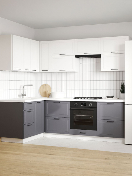 Кухонный гарнитур Сектор 2 4х1 4 м мебель для дома и кухни Белый Графит Бланж купить C