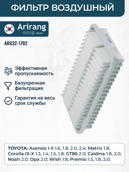 Воздушный фильтр для Toyota Corolla 9-10, Avensis 1-2, Тойота Королла ...