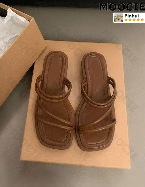 Босоножки Женский MOOCIE Без каблука, размер 38, 39 Круглый нос, Низкая модель Демисезон купить ...