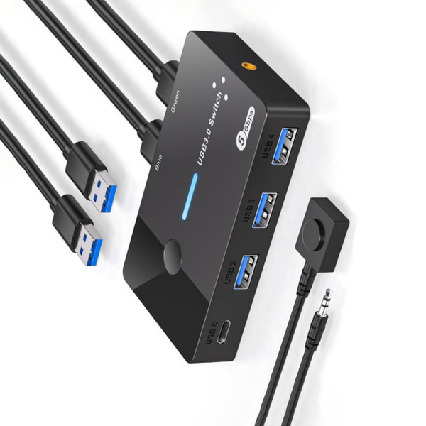 KVM-переключатель 2x4 USB купить на OZON по низкой цене (2465718438)