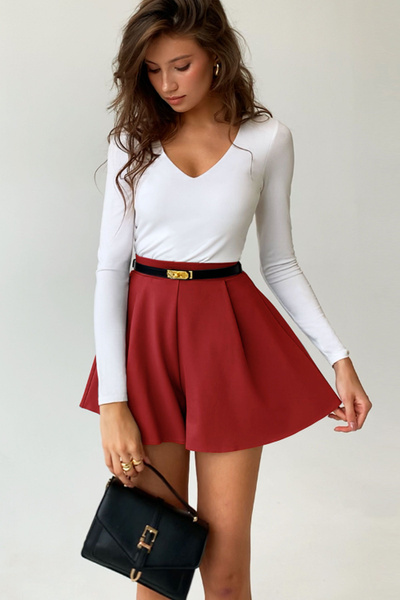 Юбка-шорты Женский VIVA NADIA красный Вискоза, Политекс, размер 46 ...