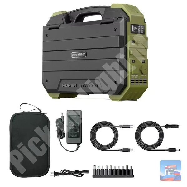 Портативная электростанция 1000W с солнечной панелью LiFePO4 614WH ...