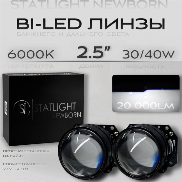 Светодиодные Bi Led модули Statlight Newborn 2.5 дюйма купить на OZON ...