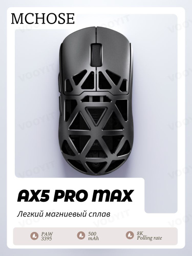 3 отзыв на MCHOSE Игровая мышь беспроводная AX5 PRO MAX(магниево-алюминиевый сплав 8K ...