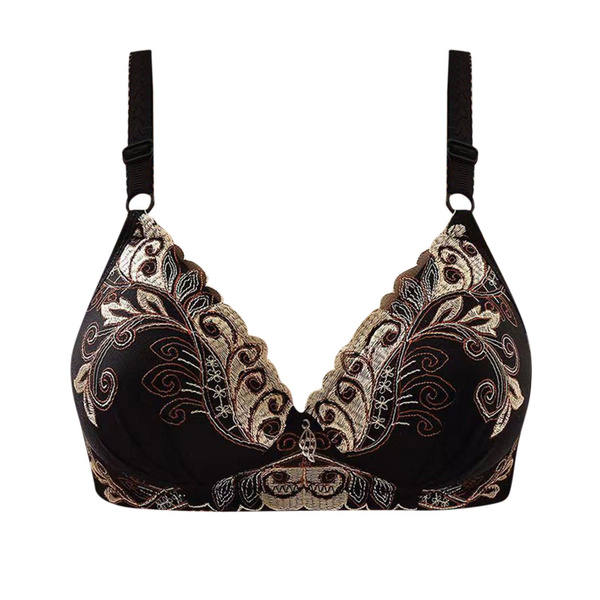 Комплект белья Женский Aueoeo черный Застежка BOA бралетт Нейлон, размер 38 Повседневный Другое ...