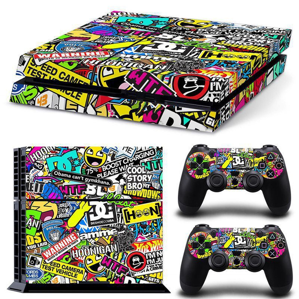 Наклейка Sticker Bombing виниловая защитная на игровую консоль ...