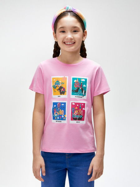 Футболка Acoola, размер 158, цвет светло-розовый, хлопок 95%;эластан 5% - купить по выгодной ...