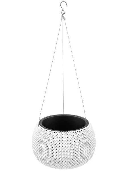 Кашпо подвесное ElfPlast Lace 2.3 л, белый - купить с доставкой по выгодным ценам в интернет ...