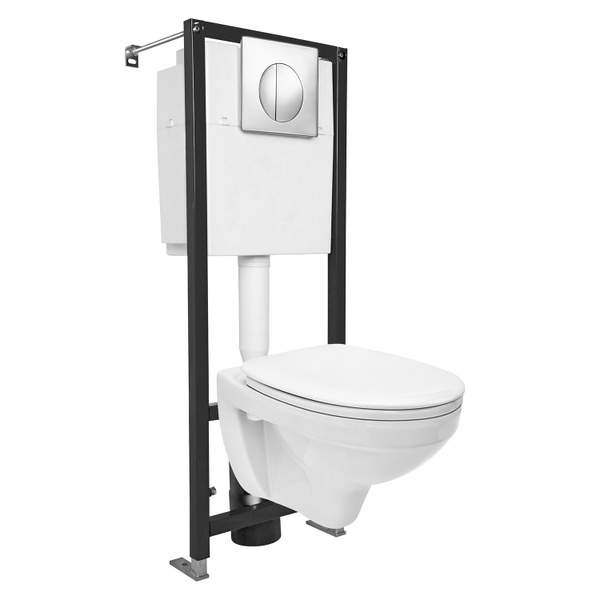 Унитаз с инсталляцией Cersanit Delfi S-SET-DEL/Black/TPL/Cg-w - купить ...