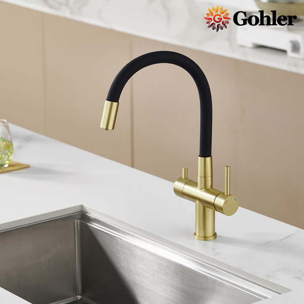 Смеситель Gohler G4207 Нержавеющая сталь, Нержавеющая сталь с покрытием ...