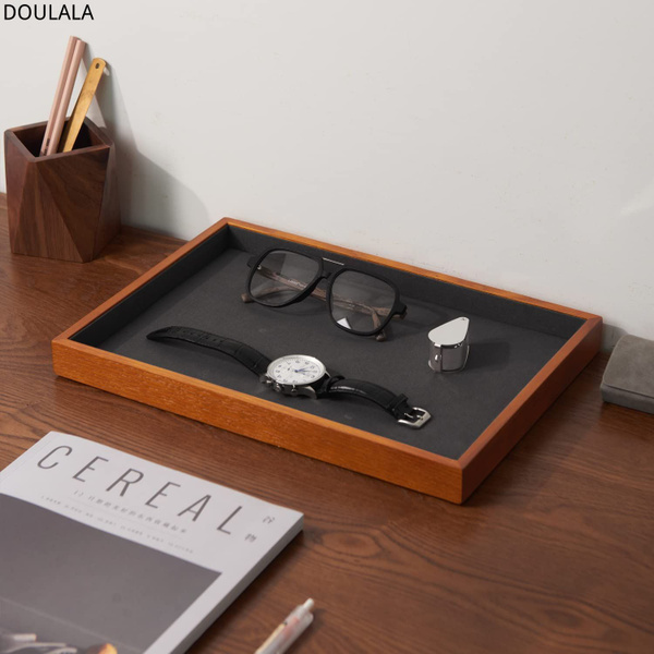 DOULALA Лоток Для Ювелирных Изделий С Деревянными Решетками, Витрина Для Ювелирных Ожерелий, 35 ...