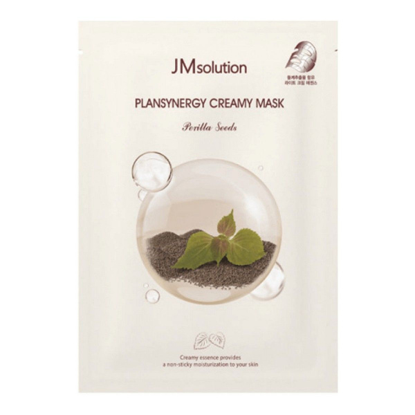 Jmsolution Тканевая маска для сияния кожи с семенами периллы / Plansynergy Creamy Mask Perilla ...