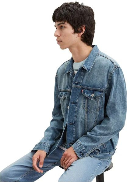 Куртка джинсовая Мужской Levi's светло-синий Хлопок, размер 50, 52 ...