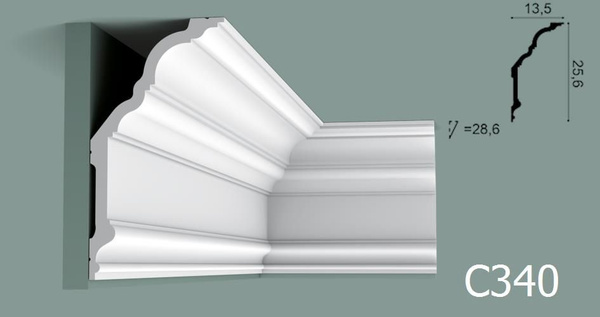 Карниз потолочный Orac Decor C340 NOBLESSE купить на OZON по низкой ...