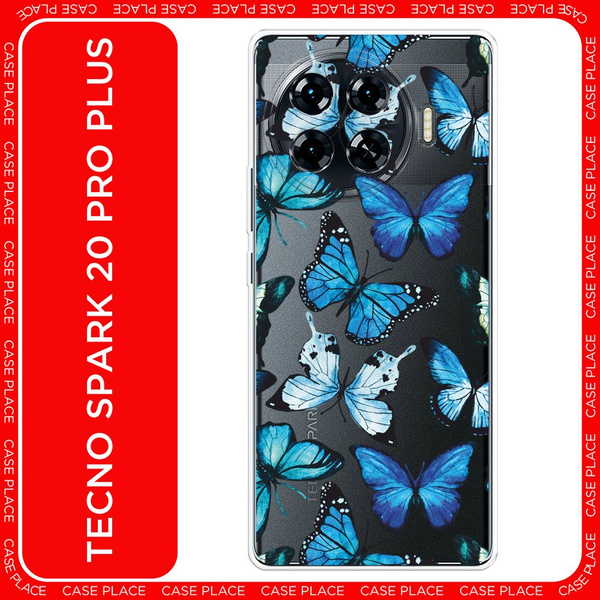 Характеристики Силиконовый чехол на Tecno Spark 20 Pro Plus Текно Спарк 20 Про Плюс Сине