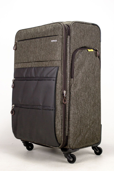 Чемодан Chemodan 360 текстильный большой с расширением с 4-мя съемными колесами (waterproof ...