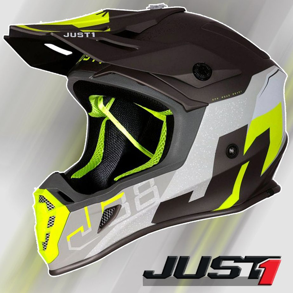 Шлем кроссовый JUST1 J38 Korner L(59-60) Yellow Titanium Matt - купить с доставкой по выгодным ...