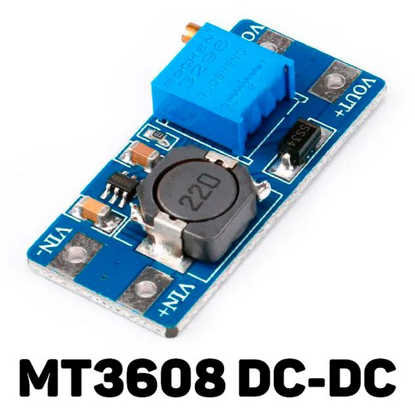 Регулируемый повышающий модуль MT3608 DC-DC - купить с доставкой по ...