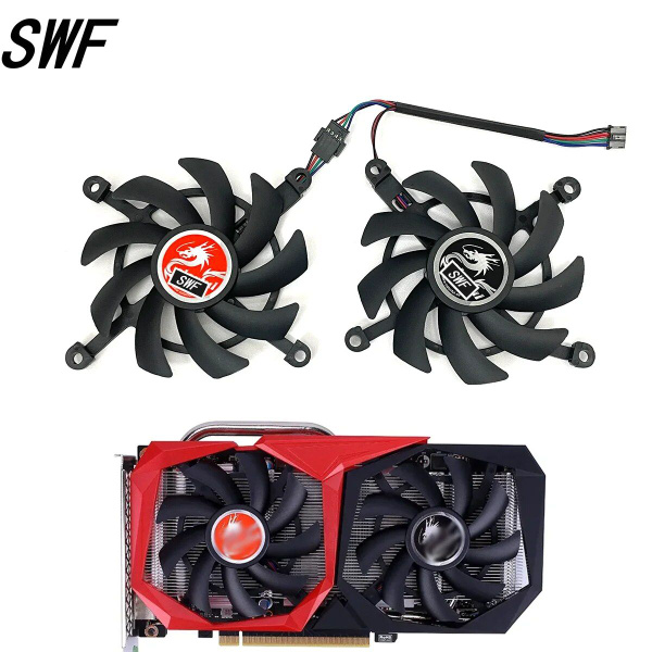 Новый 85-MM, 4Pin, Сменный Вентилятор Охлаждения Для COLORFUL GeForce ...