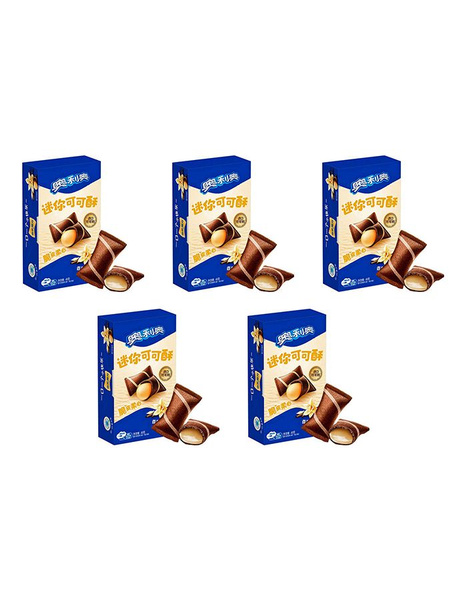 Подушечки Oreo Mini Cocoa Crisp Vanilla со вкусом ванили, 5 уп по 40 гр - купить с доставкой по ...