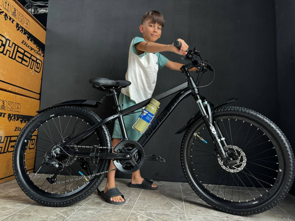 Велосипед горный RICHIESTO 24" На спицах Алюминиевая рама 14" Детский ...