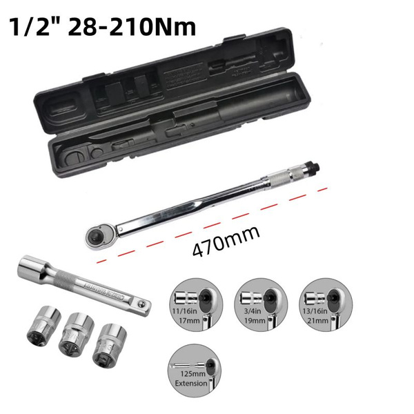 Динамометрический ключ, 1/2"28-210 нм, набор из пяти частей - купить с ...