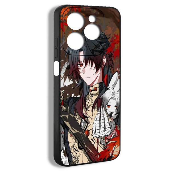 чехол для Tecno Spark 20 Блейд Хонкай Стар рейл Honkai Star Rail Blade рисунок черный Ablr9